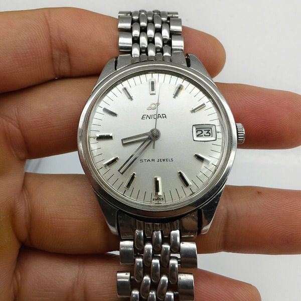 Vintage Enicar Manual Wind Star Jewels Men's Watch Jumbo! | WatchCharts ...