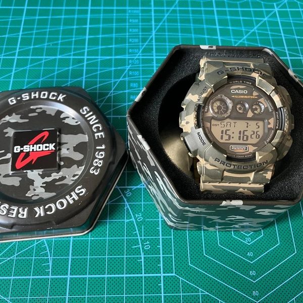 Casio G-Shock GD-120CM Camouflage Digital Water Resistant 200m Military ...