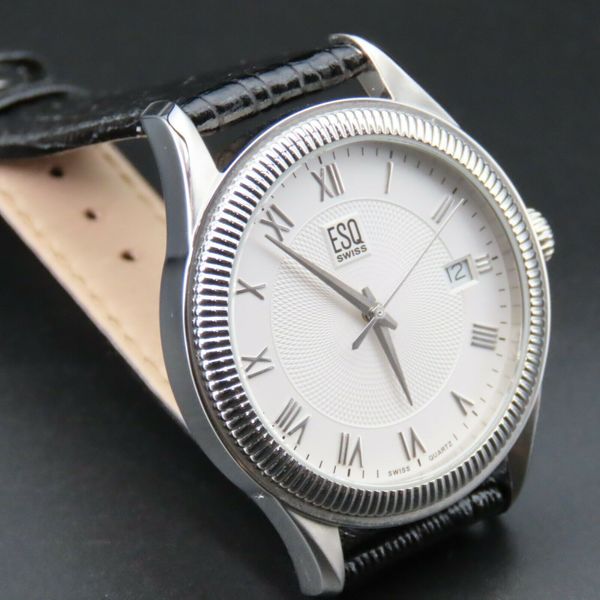 ESQ By Movado ES 14.1.14.5506 Dress Wristwatch - 3ATM - Black Leather ...