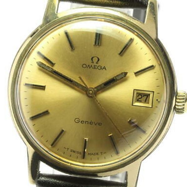 OMEGA Geneve cal,613 Gold Dial Hand Winding Men's Watch_591303 ...