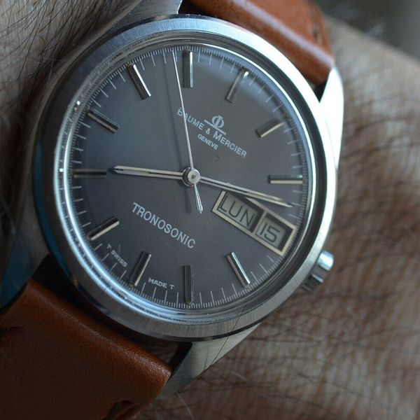 Vintage Baume & Mercier Tronosonic RARE tuning fork dress watch ESA ...