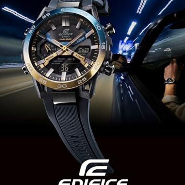 CASIO EDIFICE ECB-2000YNP-1AJF Black Nighttime Drive Series Men Watch ...