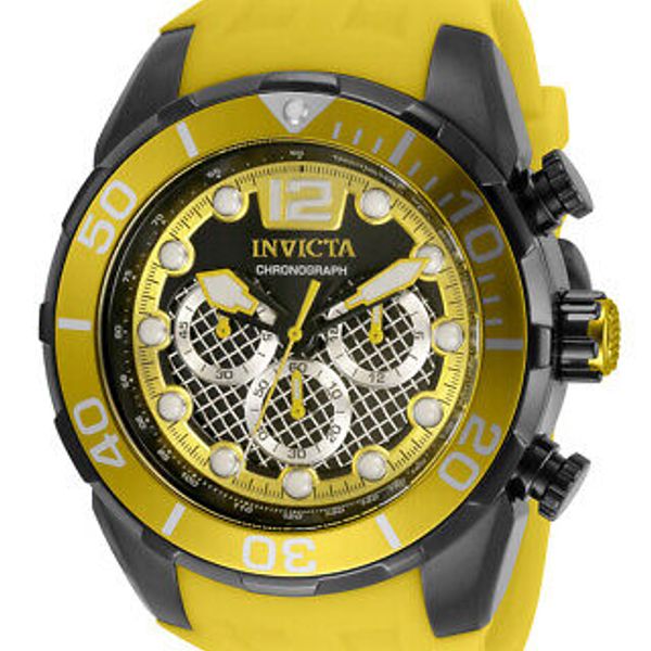Invicta Pro Diver Chronograph Men's Watch - 50mm. Yellow (35552 ...