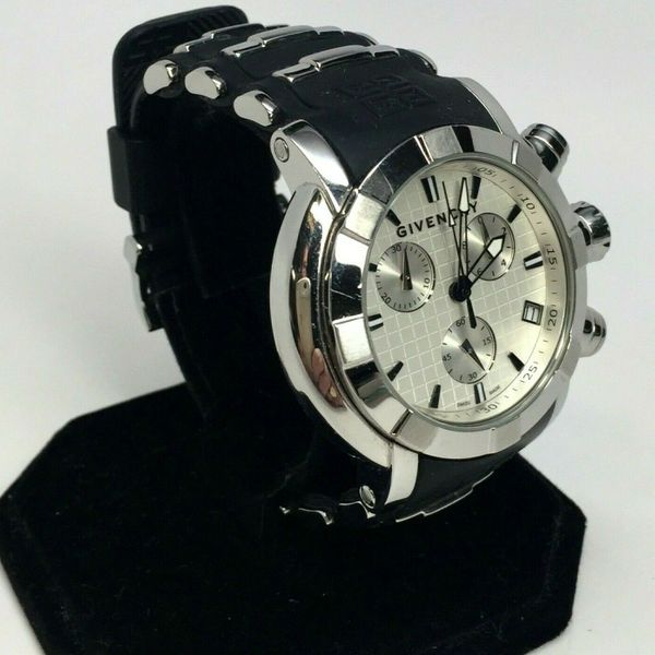 Givenchy Men's Swiss Quartz Chronograph w/ Date White Dial Model GV ...