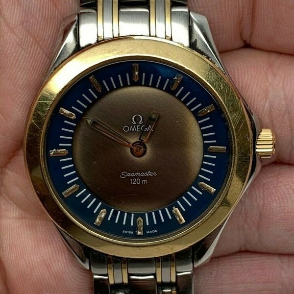 OMEGA Seamaster Analog Digital 18kt & Steel Cal 1665 Quartz for PARTS ...