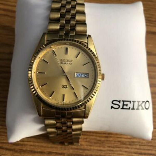 Seiko President Quartz Men’s Gold-Tone Stainless Steel Dress Watch | WatchCharts