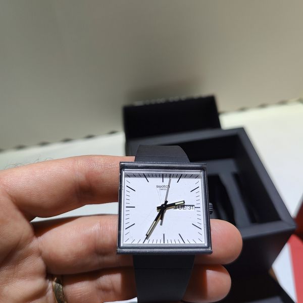Swatch Wristwatch What IFâ ¦Black? SO34B700 Black Never Used In Box ...