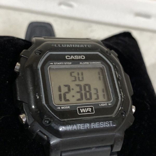Casio F108WH-1A, Illuminator Chronograph Watch, Black Resin, Alarm New ...