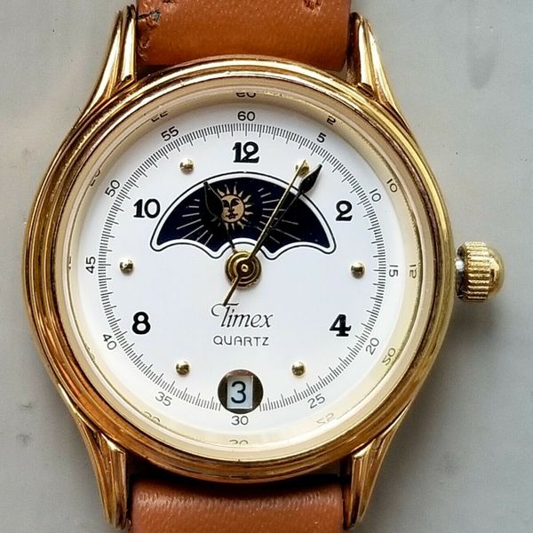 Timex Women's Moon Phase Watch New Battery, Works Perfectly, Nice ...