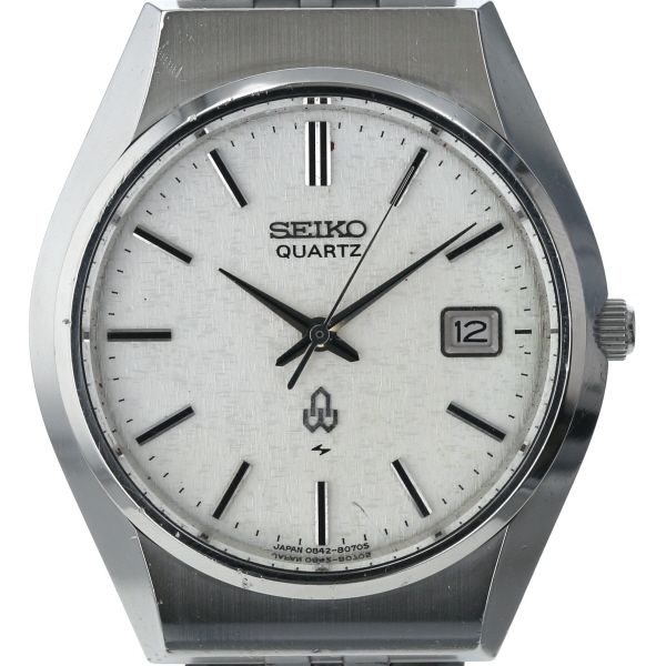 Seiko SEIKO QUARIZ 0842-8070 Quartz Silver Dial 3-needle Men's Watch ...