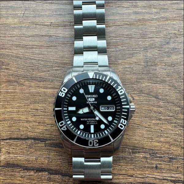 Seiko 5 Sports SNZF17K1 Sea Urchin Men's Black Watch SNZF17 | WatchCharts Marketplace