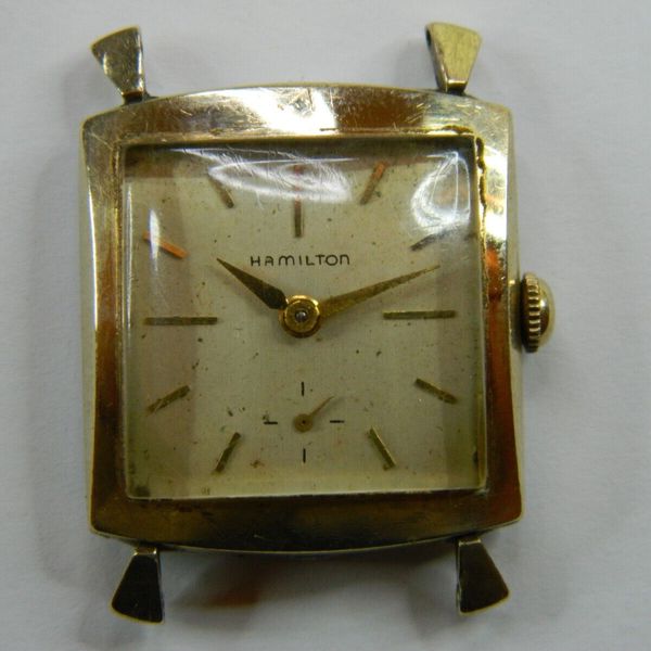 VINTAGE HAMILTON AMHERST 730 17J MENS 10K GOLD FILLED WATCH - PARTS ...