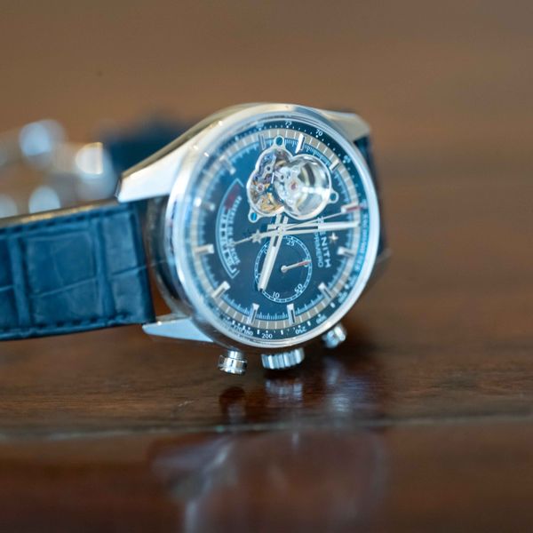 FS: Zenith El Primero Open Heart, Power reserve, Blue, Full set, Mint ...