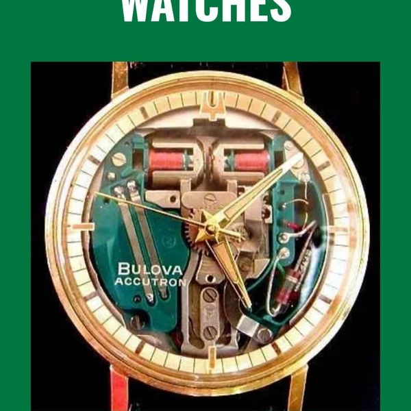 BULOVA ACCUTRON gold Cap Case Clrd Luminus Hnds R549 reflector Cryst ...