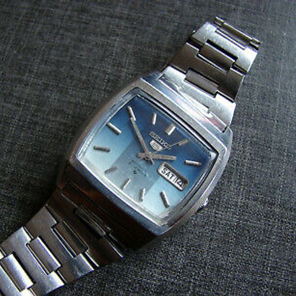 RARE Vintage Seiko 5 6319-5020, automatic, SS, blue dial, original ...