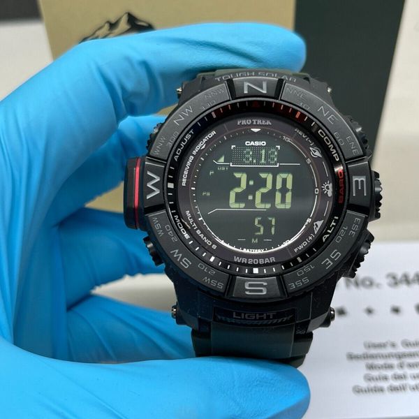 Casio Pro Trek Men's Tough Solar Atomic Time 47mm Watch PRW-3510Y-8CR | WatchCharts Marketplace