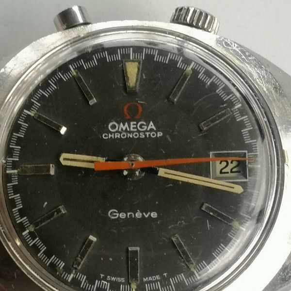 VINTAGE 1969 OMEGA CHRONOSTOP GENEVE CAL 920 MANUAL WIND. REF 146.010 ...