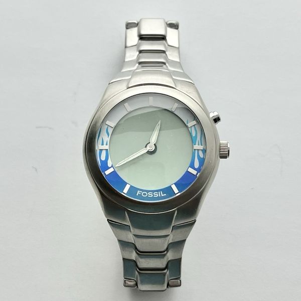 2000s Y2K Fossil Big Tic JR-8222 Blue Flame Animated Dial 39mm Men's Watch | WatchCharts Marketplace