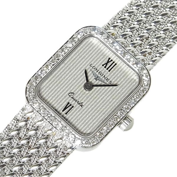 Longines LONGINES Square Diamond Surrounding Quartz Ladies Watch [Used ...