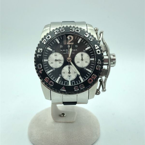 [Used] HAMILTON H635160 / KAHKI ACTION / Chronograph self-winding watch / Analog / Stainless ...
