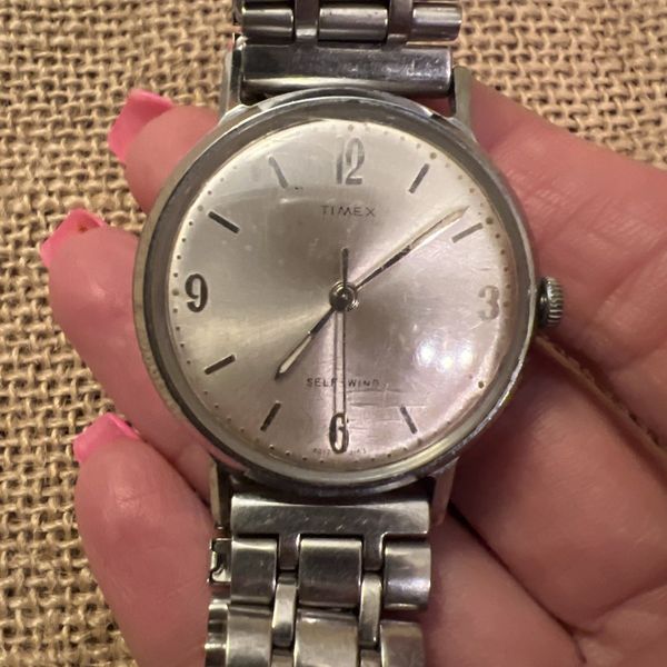 Timex 1963 Viscount Self Wind Chrome Menâ s Vintage Watch Runs ...