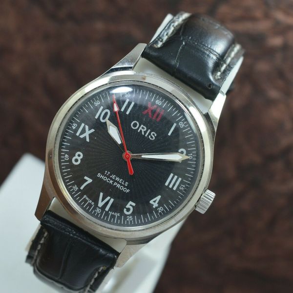 Beautiful Oris Hand Wind 17 Jewels FHF ST- 96 Mechanical Men's Wrist ...