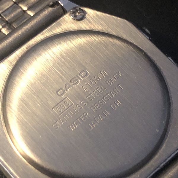 Casio A159wa-n1df 36mm Stainless Steel Retro Digital Wrist Watch ...