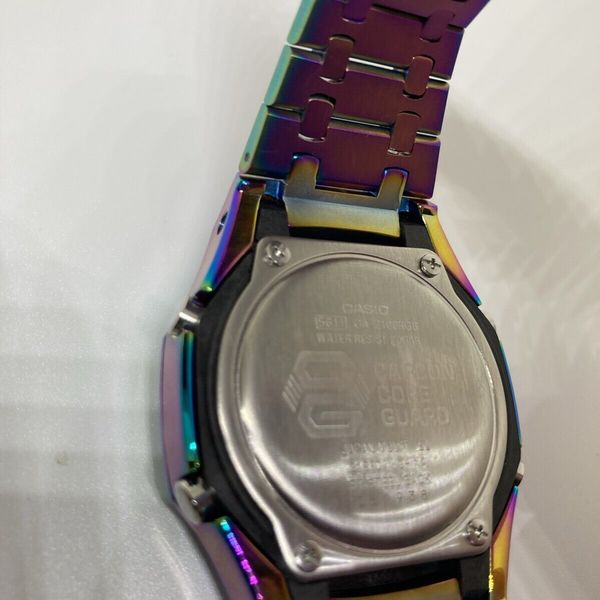 Casio G-Shock GA-2100RGB Rainbow Retro Mod Casioak *Small Defect from ...