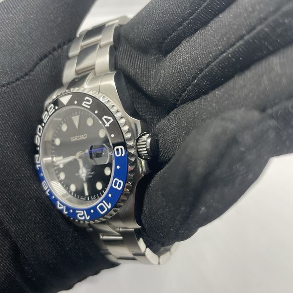 Seiko GMT Batman Mod Watch NH34 Automatic Movement Stainless Steel ...