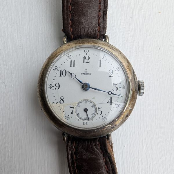 Omega Trench Watch 33mm Silver Case WW1 Vintage | WatchCharts Marketplace