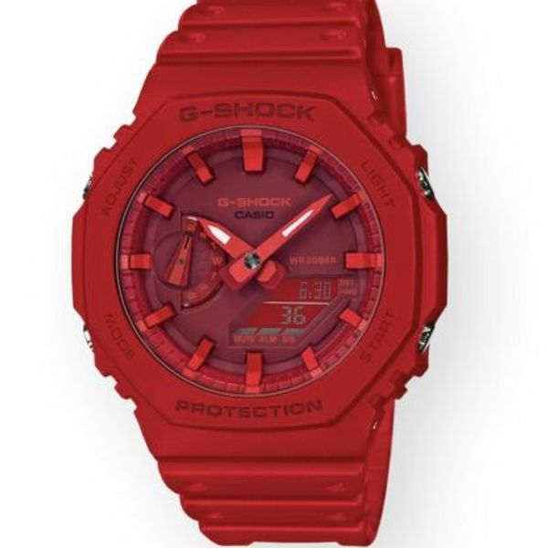 Casio G-Shock Red CasiOak 2100 Series GA-2100-4A Watch New GA2100 ...