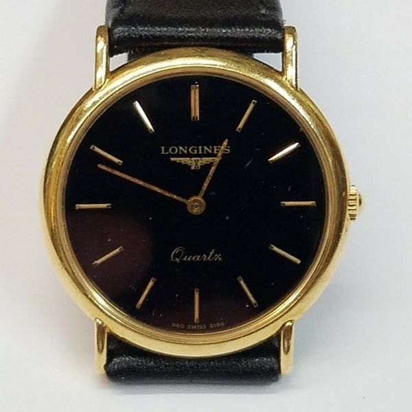 Longines Quartz 18K / 750 Yellow Gold Movement L960.2 Swiss Made ...