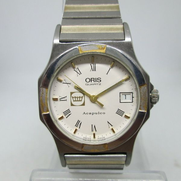 ORIS ACAPULCO DATE 18KGP/STAINLESS STEEL QUARTZ MENS WATCH ...