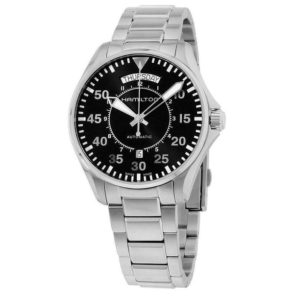 Hamilton Khaki Aviation Pilot Day Date Auto Black Men's Watch H64615135 no box | WatchCharts ...