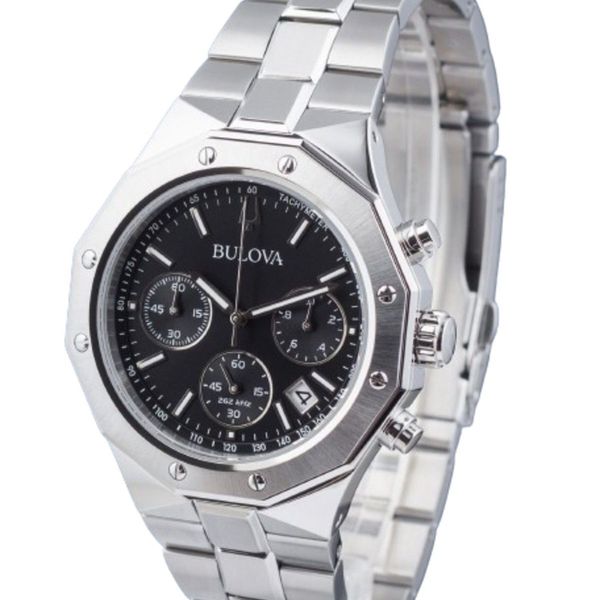 Bulova Precisionist Octagon Classic Chronograph Tachymeter 96B410 Men's ...