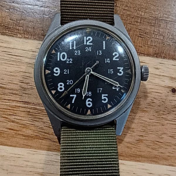 Vintage Mens Benrus Mil-W-3818B DTU-2A/P Vietnam Era Military Watch ...