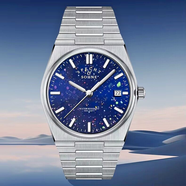 Specht&Sohne 37mm Zenith Blue Star Tissot PRX Homage Seiko Quartz ...