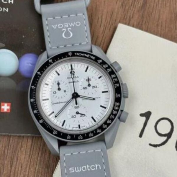 new x Omega Bioceramic Moonswatch Mission 1965 Watch -With Box ...