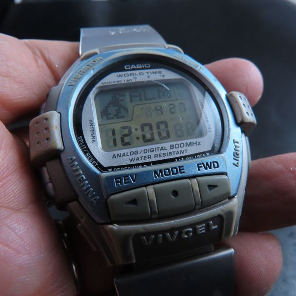 VCL-101 Casio World Time Analog/Digital 800 MHZ LCD Quartz Men Watch ...
