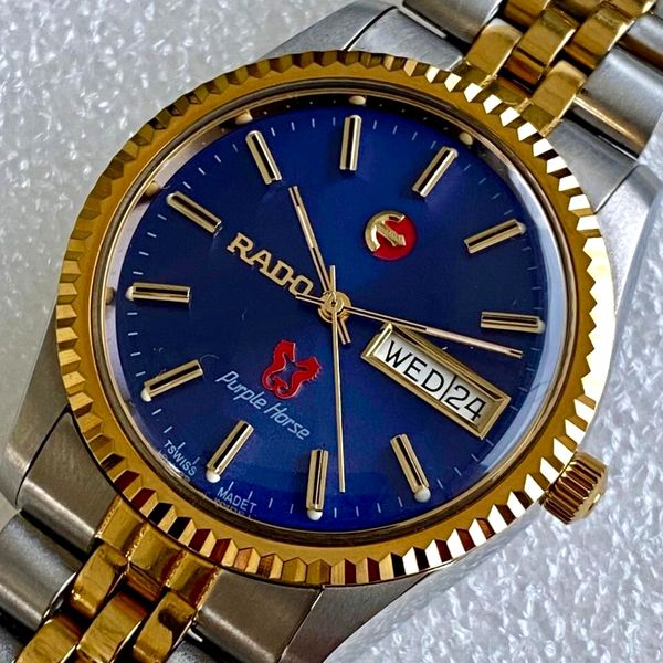 Rado Purple Horse Two Tune Blue Dial MOD Automatic Men's Watch ...