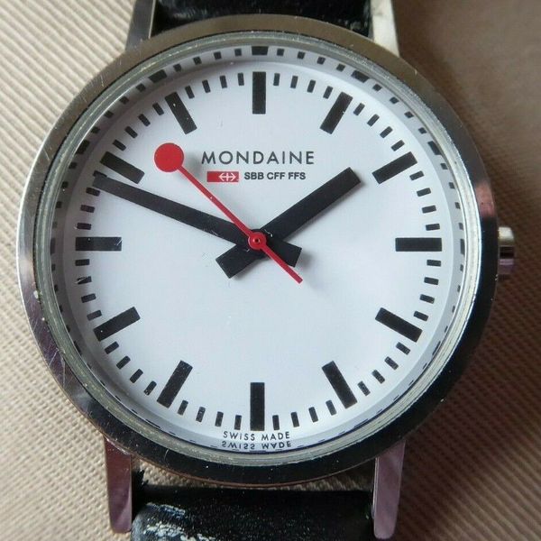 MONDAINE Official Swiss Railway Watch Classic SBB CFF FFS EcoQuartz New ...