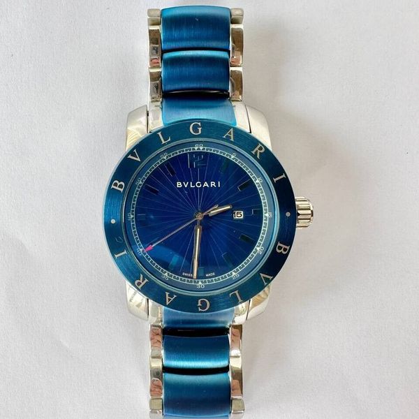 Bvlgari Diagono Men's Blue Watch - SD38S L1371 RARE | WatchCharts ...