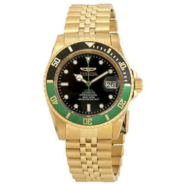 Invicta Pro Diver Automatic Black Dial Sprite Bezel Men's Watch 29184 ...