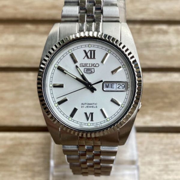 SEIKO 5 WATCH SNXJ SNXJ89 K K1 JUBILEE DATEJUST DAY DATE JUST BULOVA ...
