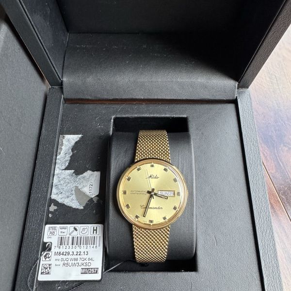 Mido Commander 1959 Gold Tone Steel Men's Watch M8429.3.22.13 ...
