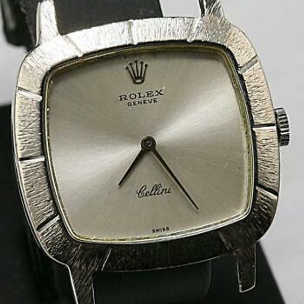 Authentic Rolex 18K Solid White Gold Ref 3880 Cellini Hand-Winding ...