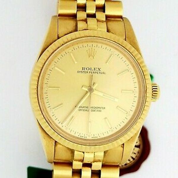 Scarce Mint Rolex 14238 18K Gold Oyster Perpetual Box Tag Booklet big ...