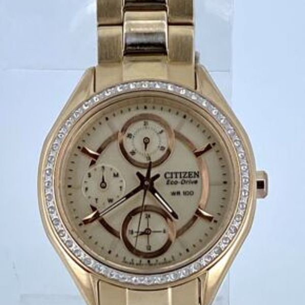 Citizen Eco-Drive 8637-S082862 Women's Swarovski Crystal Day Date Watch ...