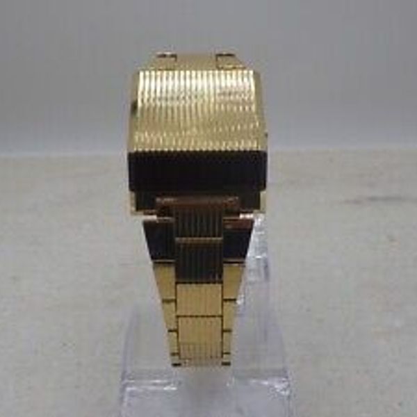 Bulova Computron Men's Quartz Gold Digital LED Display Watch 97C110 ...