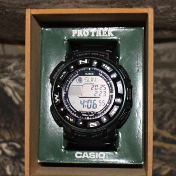 New Green Bezel Casio Pro Trek PRW 2500-1B Limited Edition Module No ...